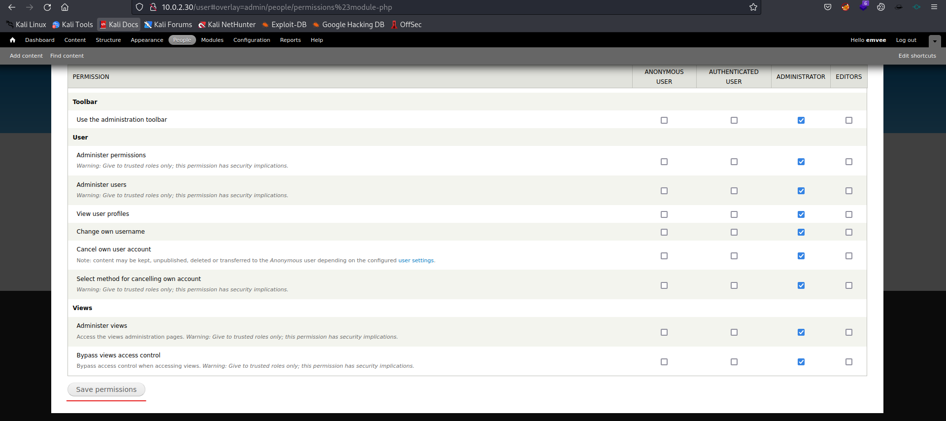 Write-up DC1 on Vulnhub | eMVee